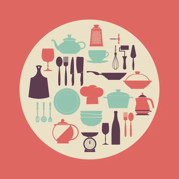 Kitchen dishes Vector Art Stock Images | Depositphotos