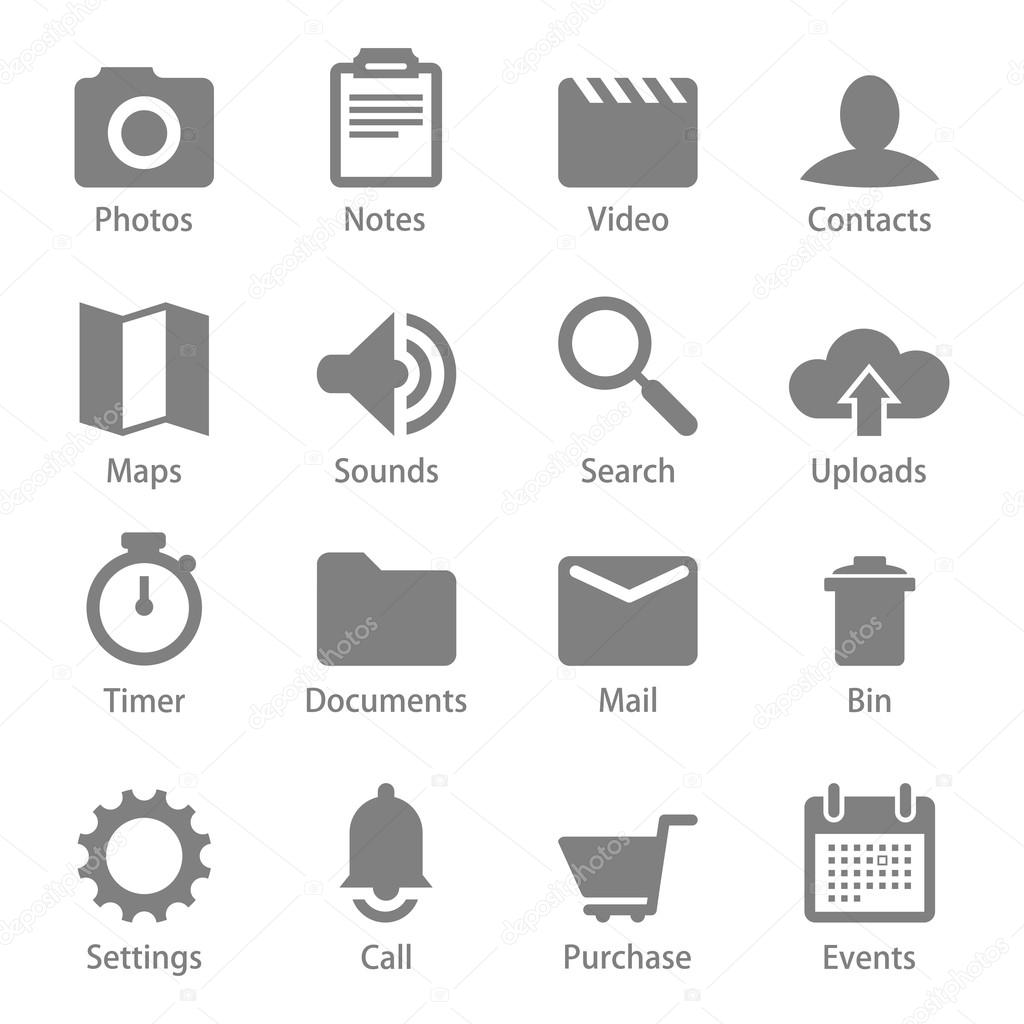 Network and mobile material design icons. Stock Vector Image by ©lub ...