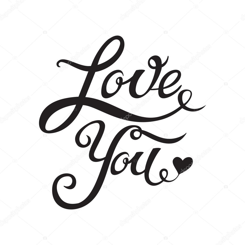 Love You letra dibujada a mano vector, gráfico vectorial © lub_lubachka ...