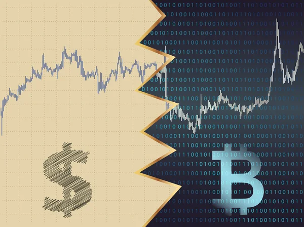 Bitcoin vs dollar Vector Art Stock Images | Depositphotos