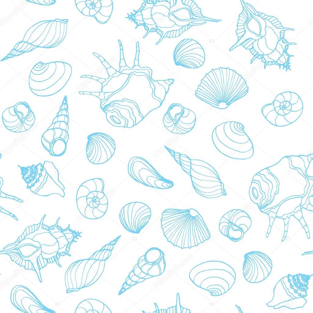 Sea vector seamless pattern — Stock Vector © AlenaKaz #113000554