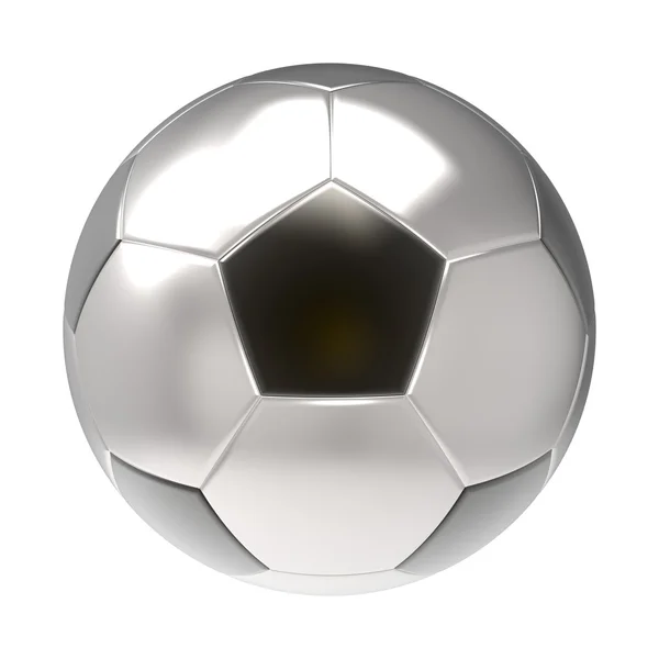 Silver soccer ball on white — Stock Photo © sebastian_k #1844872