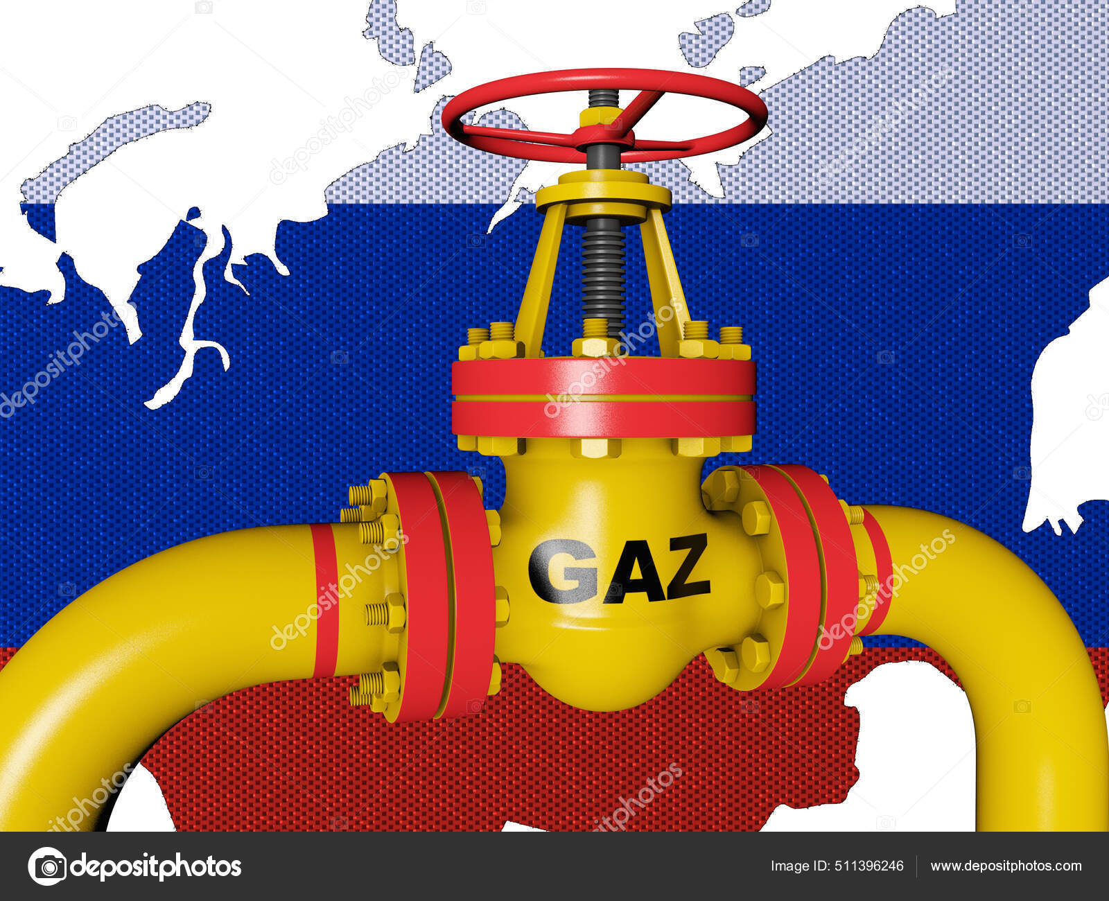 Gaz valve. 3D render Stock Illustration by ©gorbovoi81 #511396246