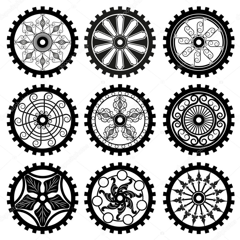 Steampunk Gears Vector