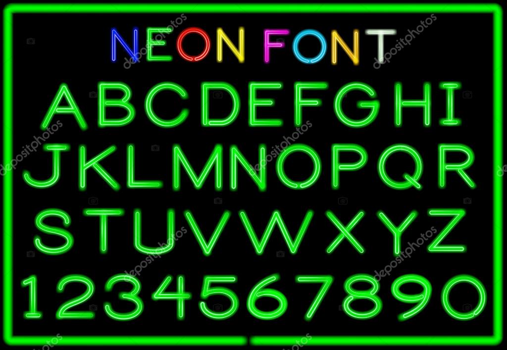 Neon letters Stock Vector Image by ©gorbovoi81 #78572386