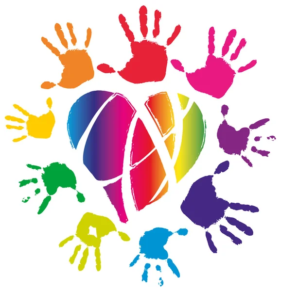 Mani colorate Immagini Vettoriali Stock | Depositphotos