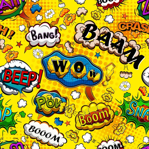 Comic speech bubbles seamless pattern vector Stock Vector Image by ...