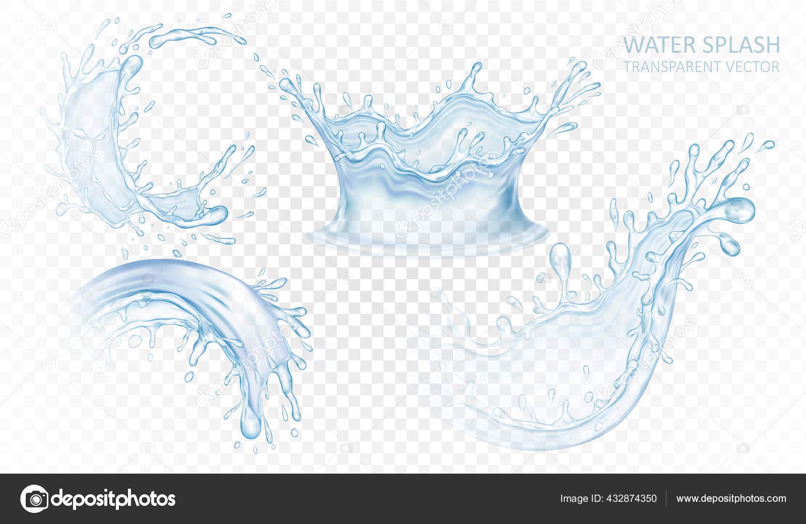 Realistic Water Background Vector