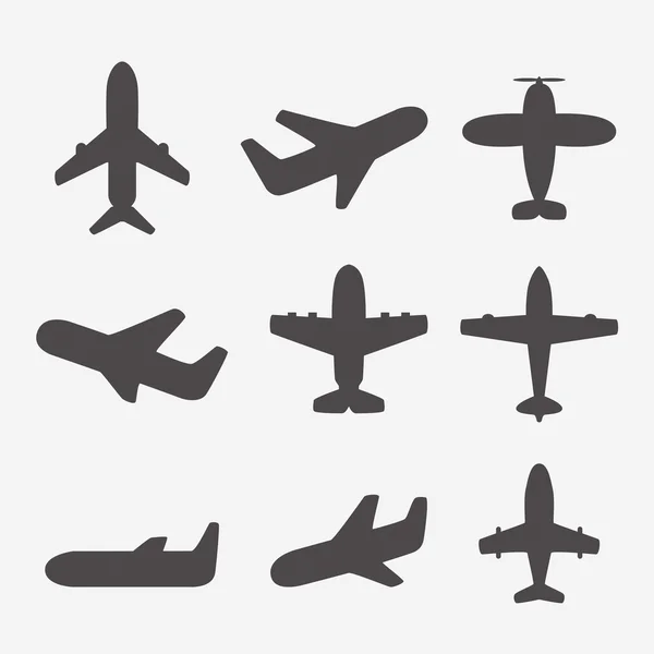 Airplane icons — Stock Vector © MSSA #46999183