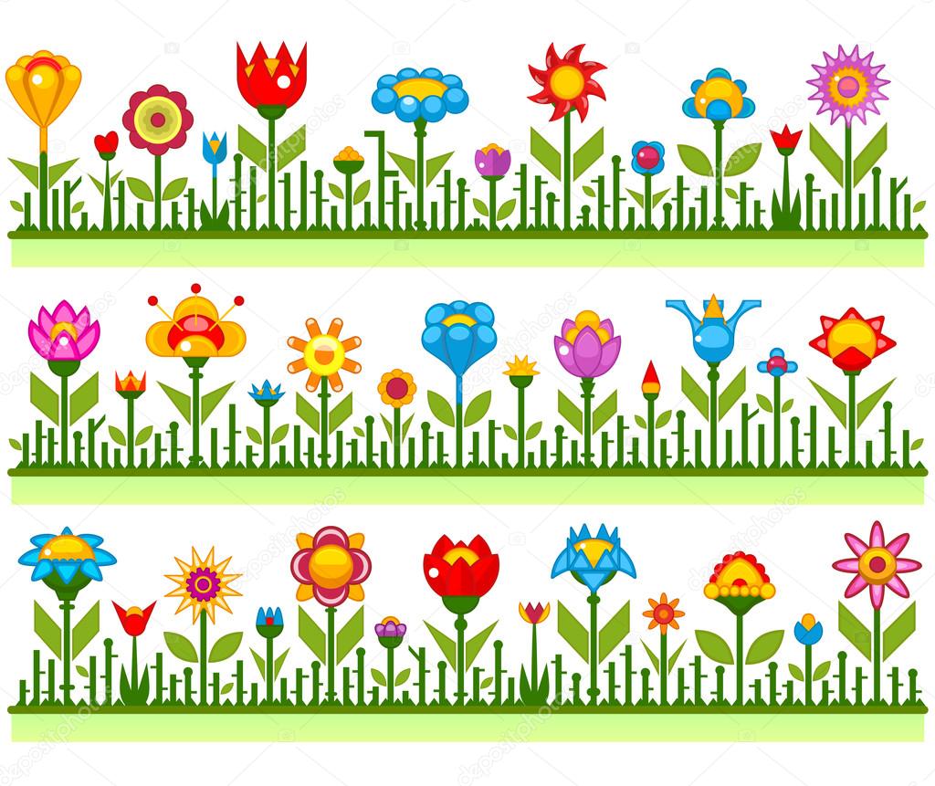 Single Line Floral Borders