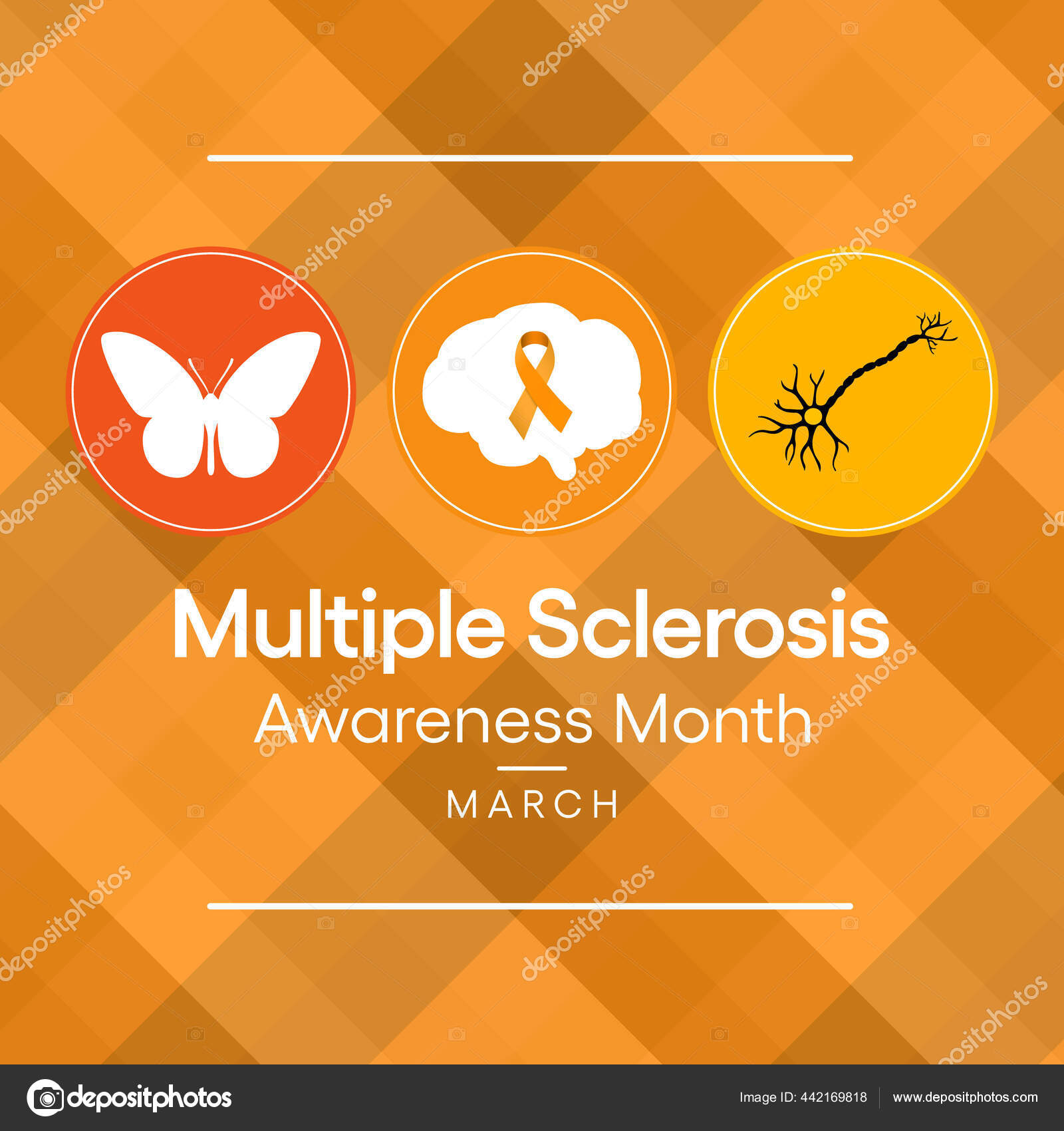 Vector Illustration Theme Multiple Sclerosis Awareness Month Observed ...
