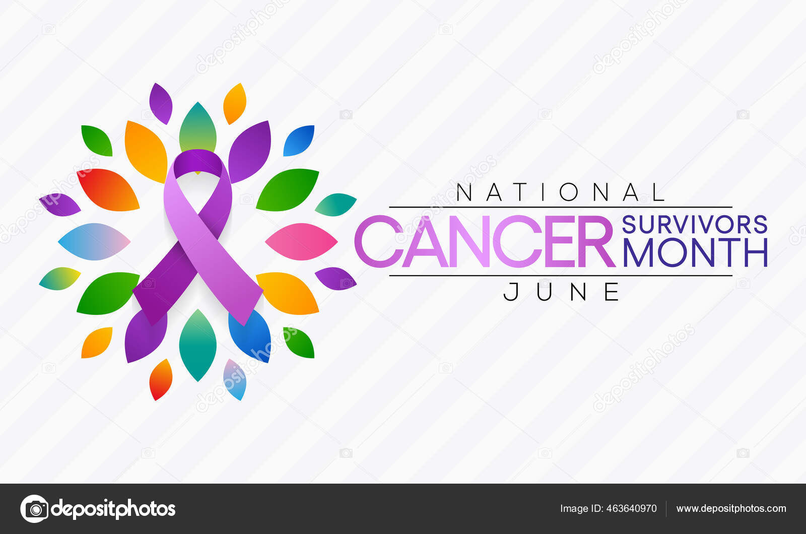 National Cancer Survivors Month Observed Every Year June Disease Caused Stock Vector by ...
