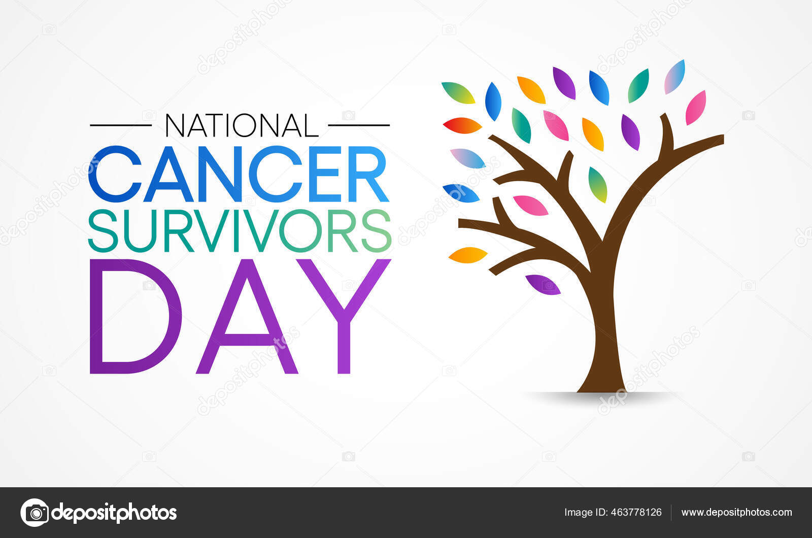 National Cancer Survivors Day Observed Every Year June Disease Caused Stock Vector by ...