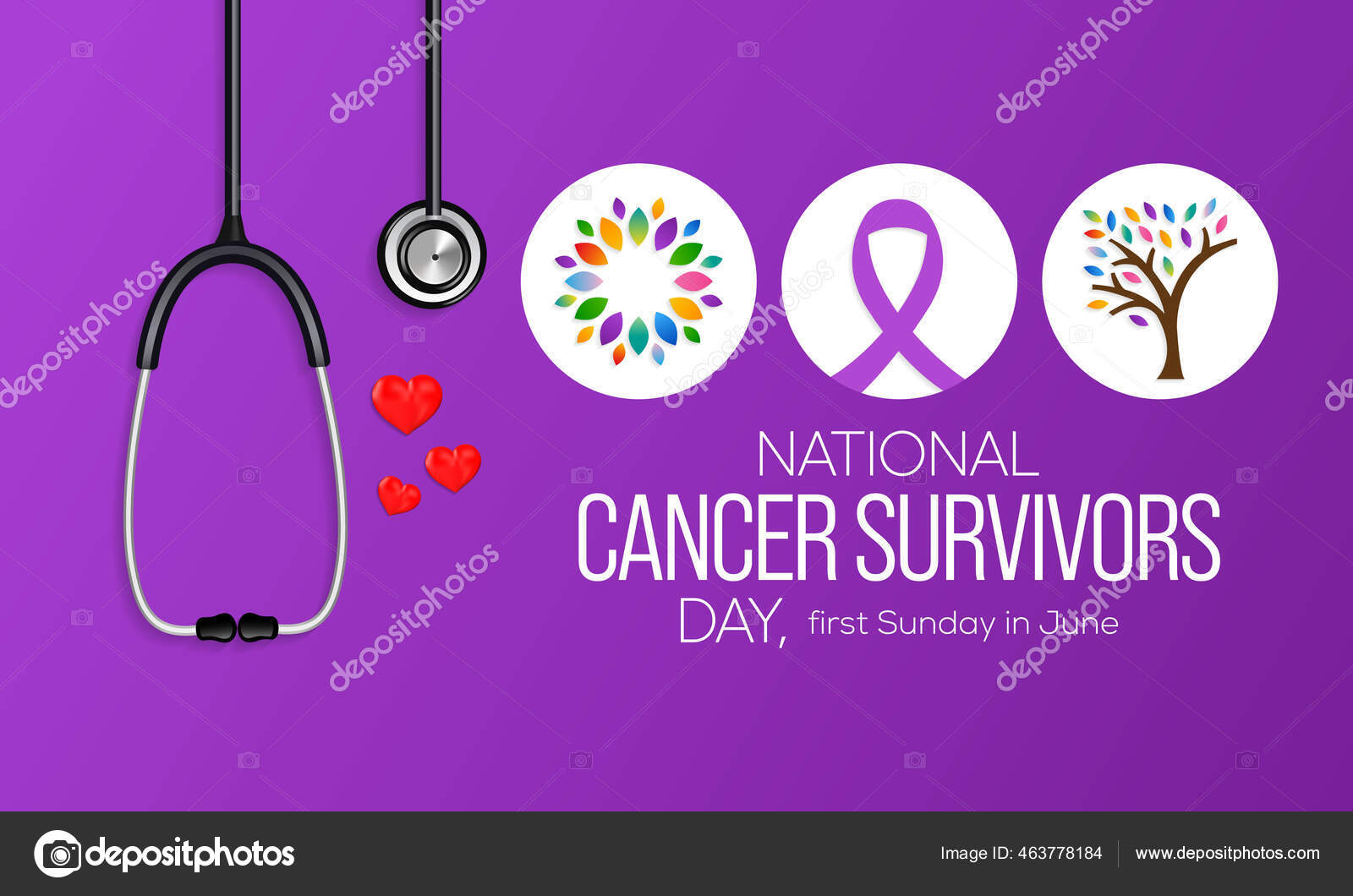 National Cancer Survivors Day Observed Every Year June Disease Caused Stock Vector by ...