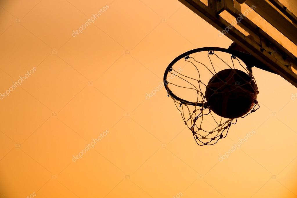 Close up of basketball in a net Stock Photo by ©weerapat 108494618
