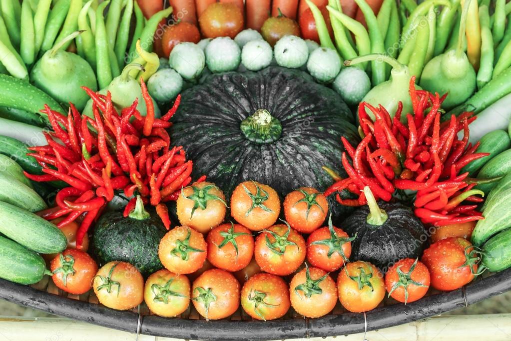Thai vegetables on plate — Stock Photo © weerapat #72568501