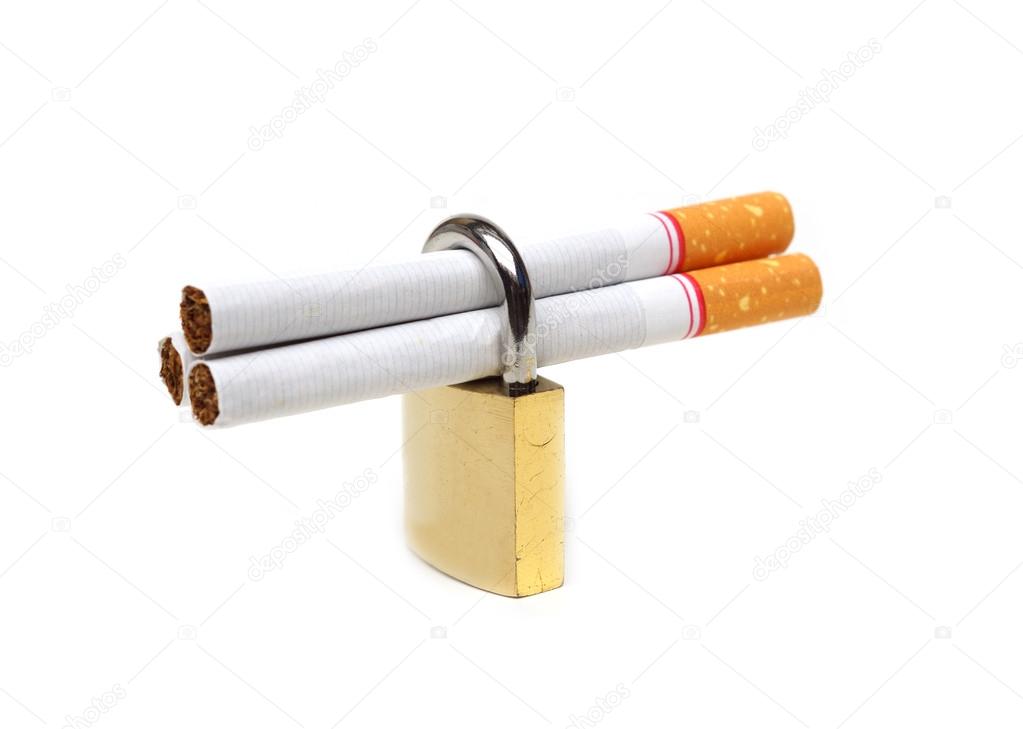 Cigarettes in a security lock — Stock Photo © weerapat #72568721