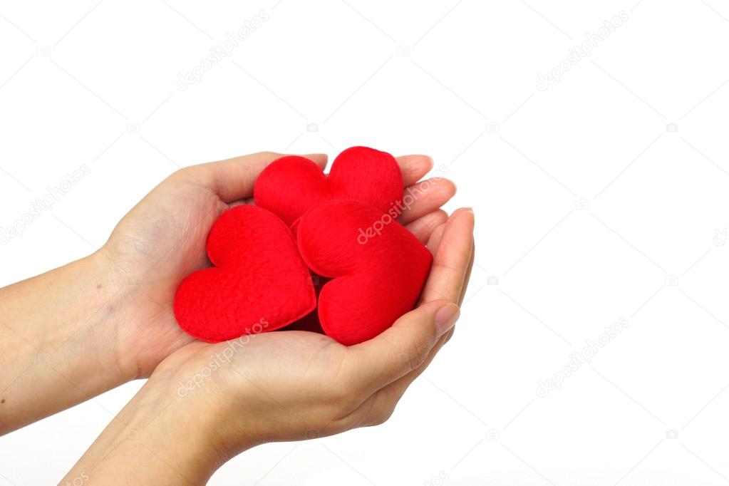Hands holding a red hearts Stock Photo by ©weerapat 73839471