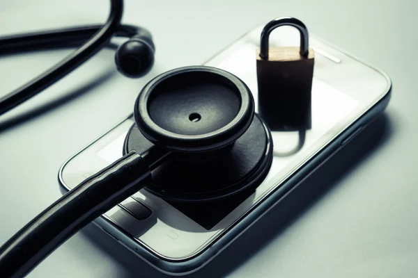 Stethoscope to check smartphone system Stock Photo by ©weerapat 80439662