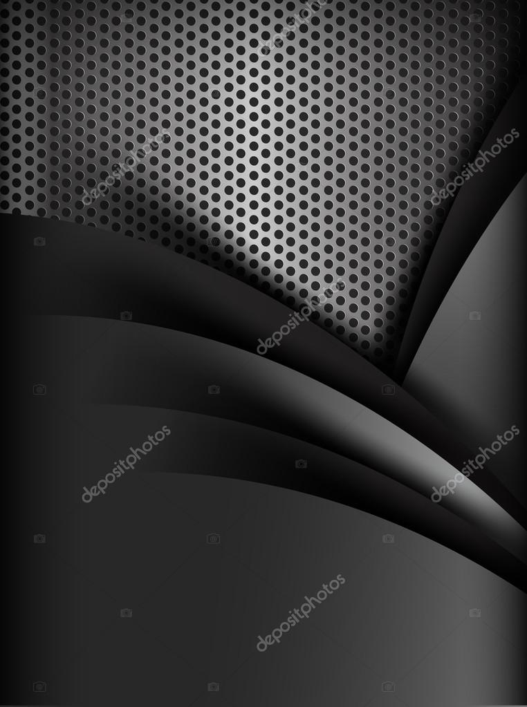 Dark chrome black and grey layer element background texture vect Stock ...