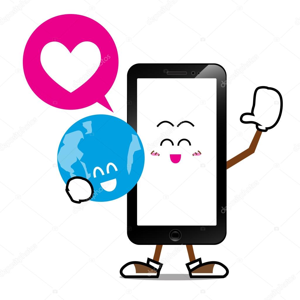 Smart phone cartoon 006 Stock Vector by ©thekaikoroez 54834969