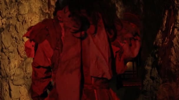 Small Actor Dressed Mythical Cave Creature — Stock Video © ursus68@mail ...