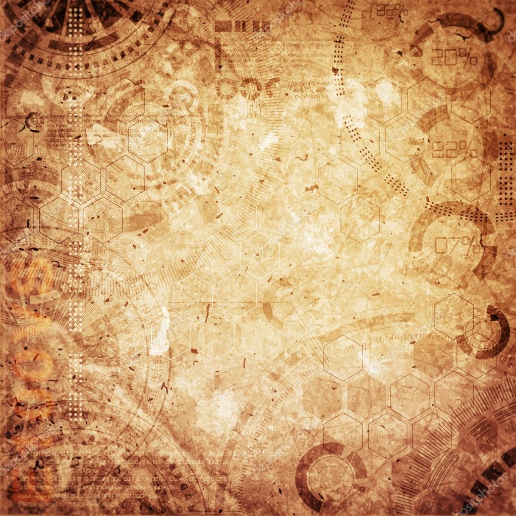 Steampunk technology grunge background, steam punk elements Stock Photo ...