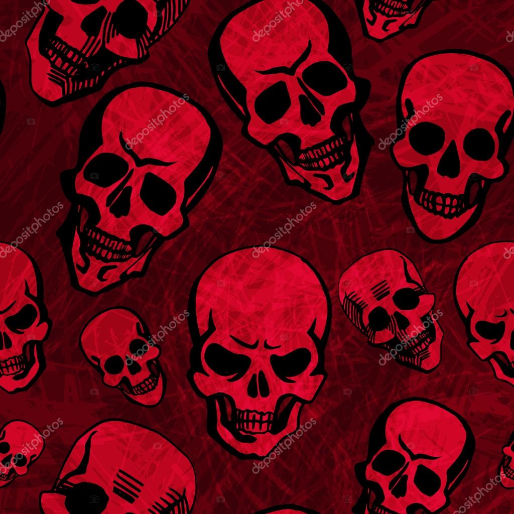 Fondo De Pantalla Vectorial De Calavera Roja