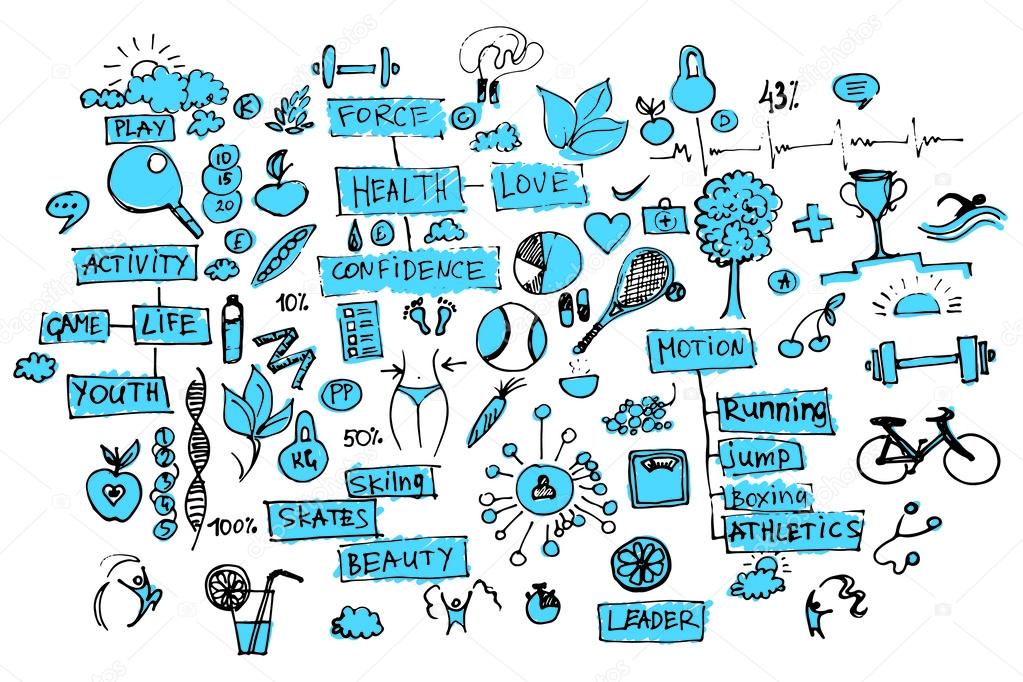 Healthy Infographic Doodles Stock Vector by ©LisaAlisa_ill 61362951