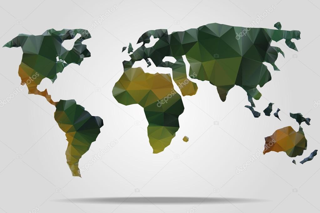 Triangle World map Stock Vector by ©LisaAlisa_ill 61363057