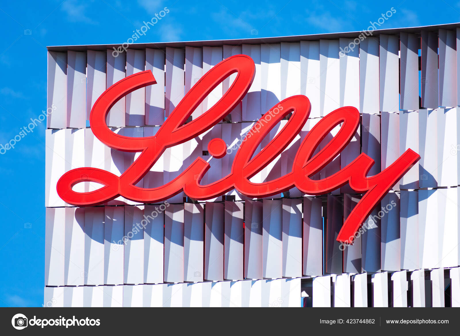 Lilly Logo Atop Lilly Biotechnology Center Campus American ...