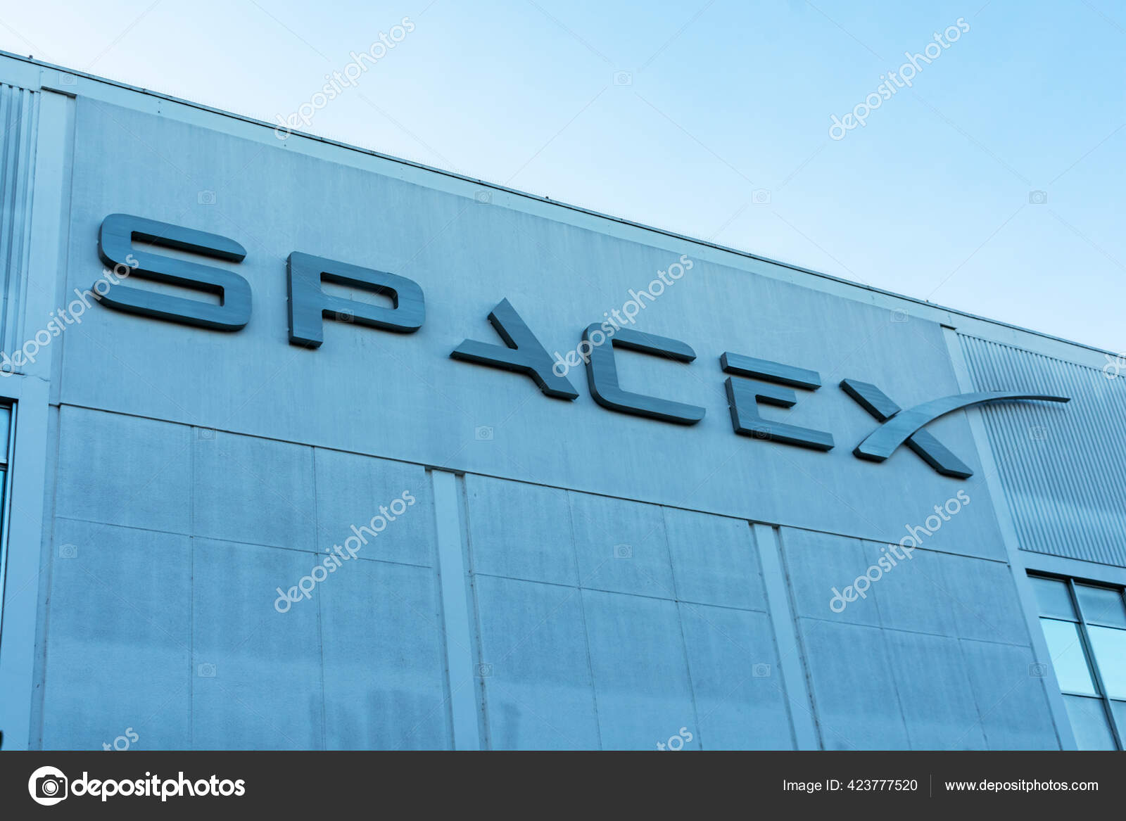 Spacex Sign Logo Space Exploration Technologies Corp Headquarters ...