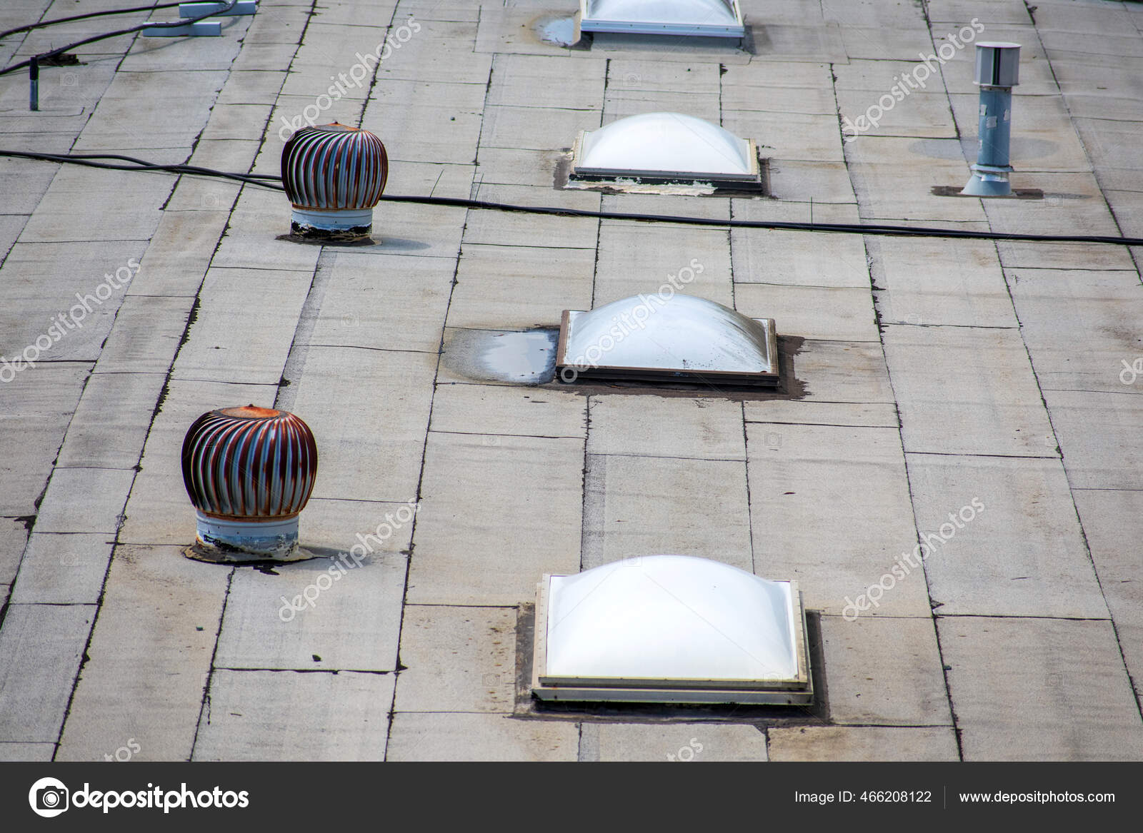 Ponding Water Pooling Settled Flat Roof Turbine Vents Skylight Roof ...