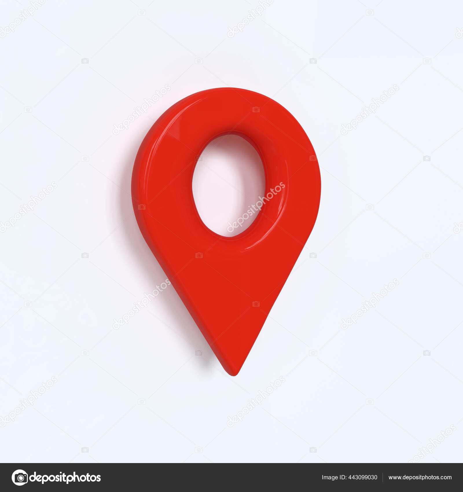 Red Pinpoint Symbol Effect Red Geo Pin Logo White Background — Stock ...