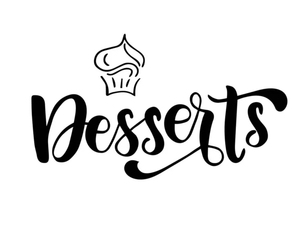 White Donuts Lettering Doughnut Drawing Black Background Stock Vector ...