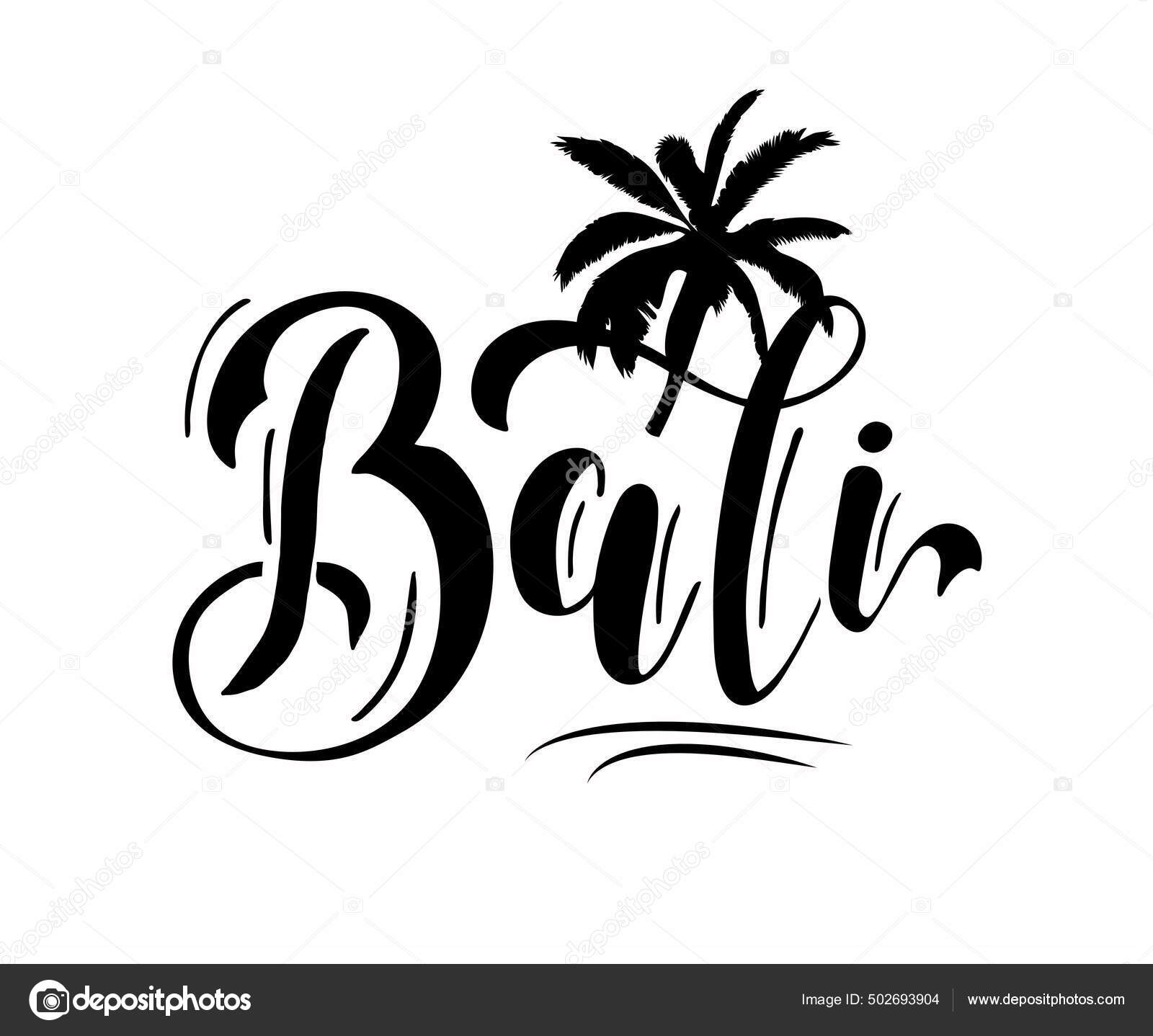 Bali Text White Background Vector Illustration Stock Vector by ...