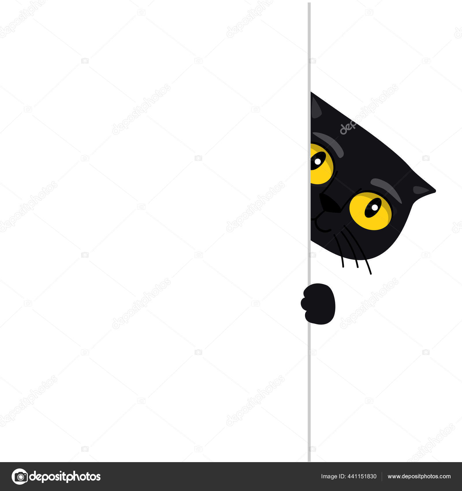 A espreitar fundo de gato. Gatinho preto engraçado quebrando coisas ...