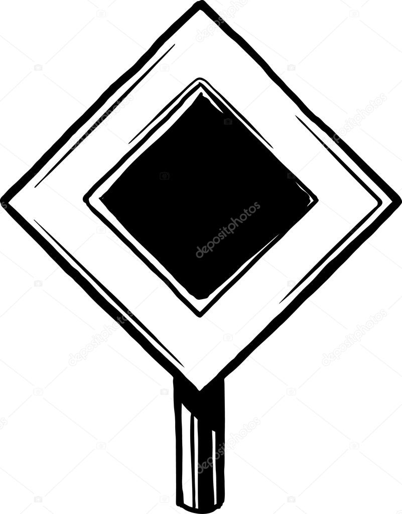 Right of way traffic sign ⬇ Vector Image by © businessdoodles | Vector ...