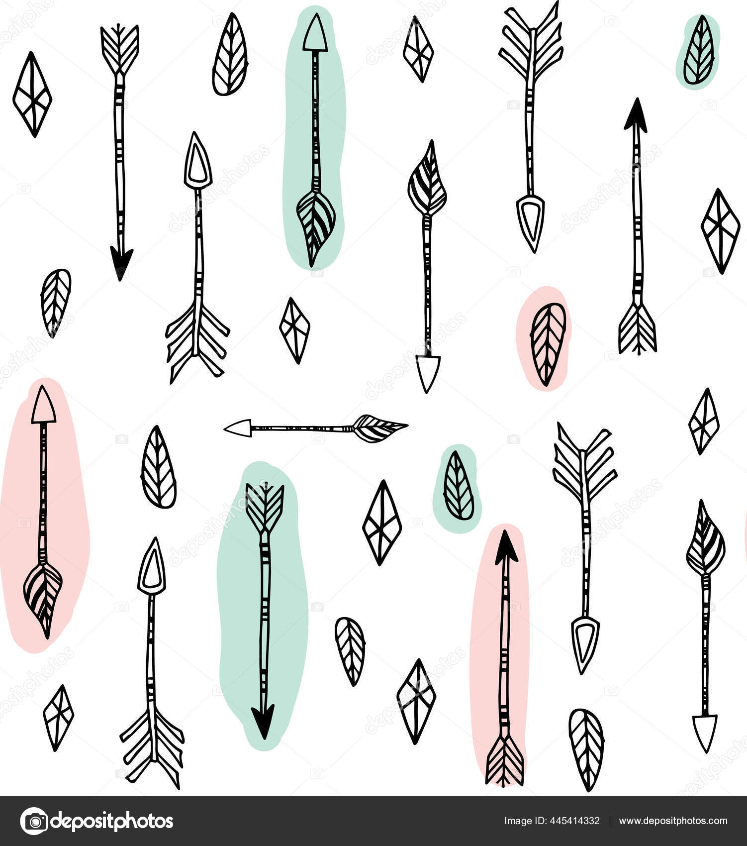 Cute Background Cartoon Arrows Vector Illustration Stock Illustration ...