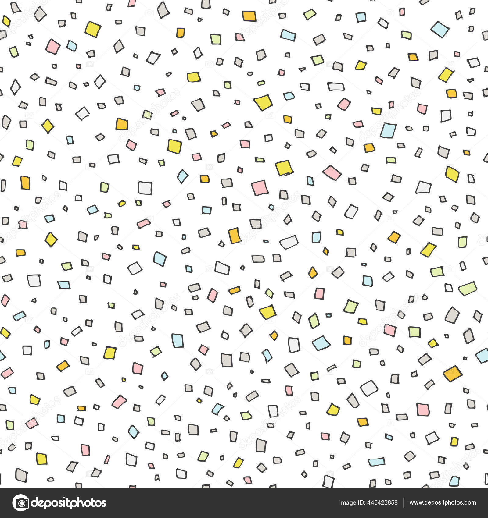 Cute Cartoon Funky Abstract Background Vector Illustrations Stock ...