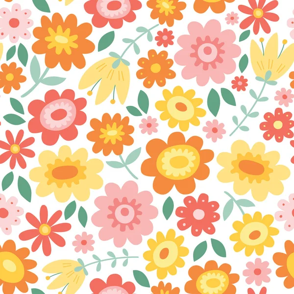 Cute Background Cartoon Flowers Vector Illustrations Stock Vector by ...