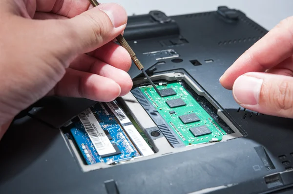Hands installing computer parts — Stock Photo © Smileus #4305378
