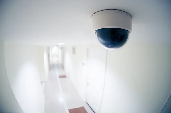CCTV camera or surveillance with fish eye perspective - Stock Image ...