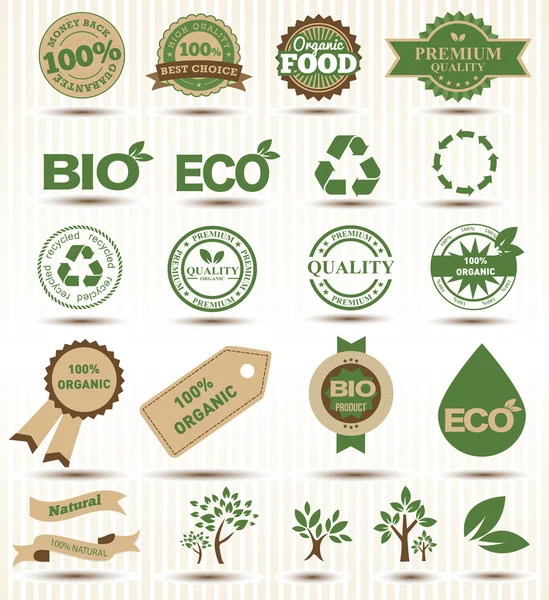Green eco labels Stock Vector Image by ©macrovector #52897781