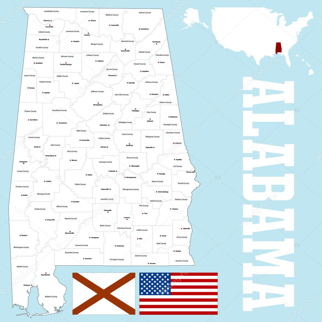 Mapa De Alabama En Letra Grande