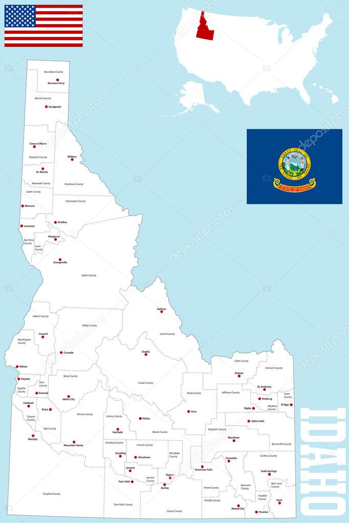 Idaho County Map FREE! Check The List Of 44 Counties In, 42% OFF