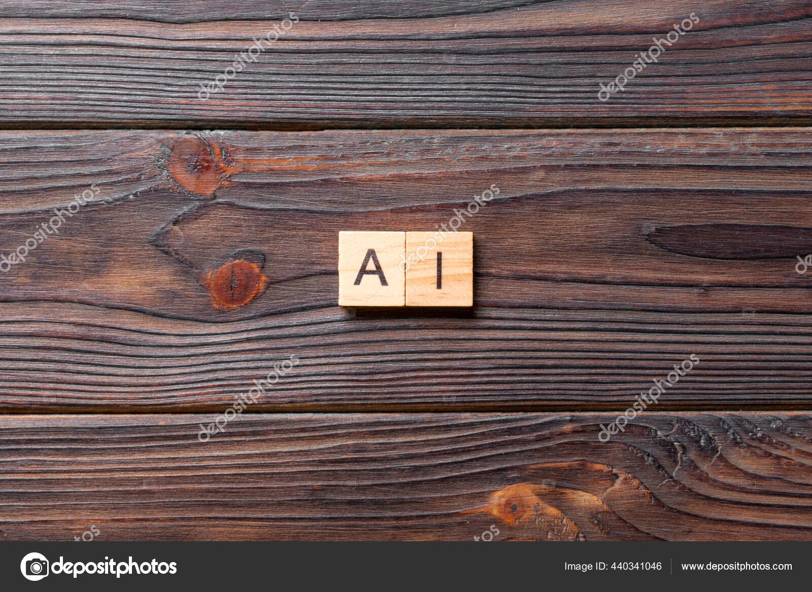 Artificial Intelligence Word Written Wood Block Text Cement Table Your ...
