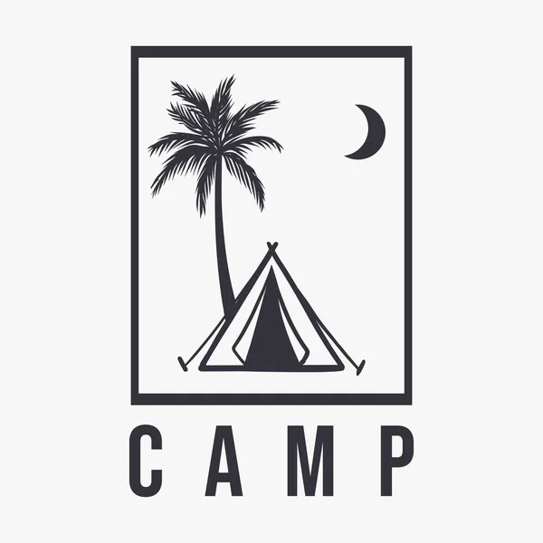 Summer Camp Logos With Palm Trees