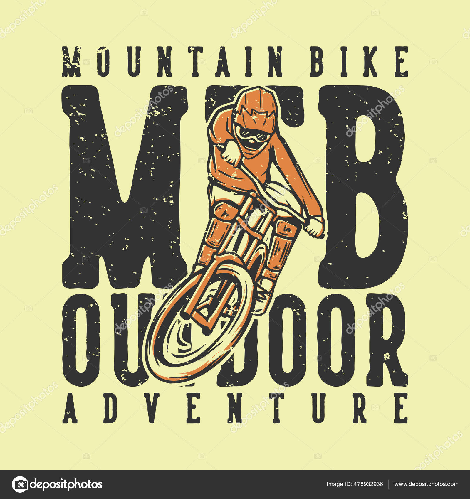 Shirt Design Slogan Typography Mountain Bike Mtb Outdoor Adventure ...