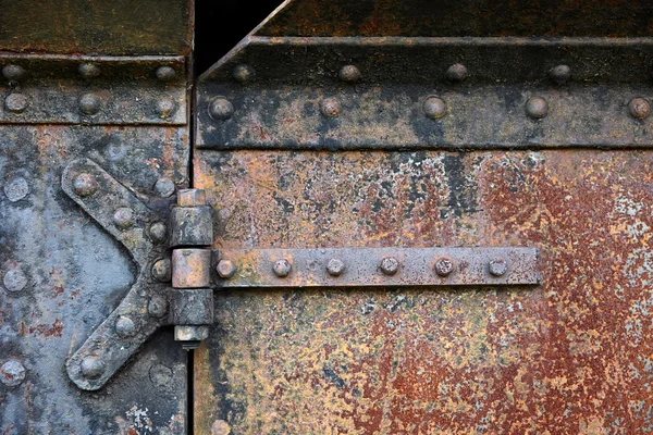 Rusty steel door hinges - Stock Image - Everypixel